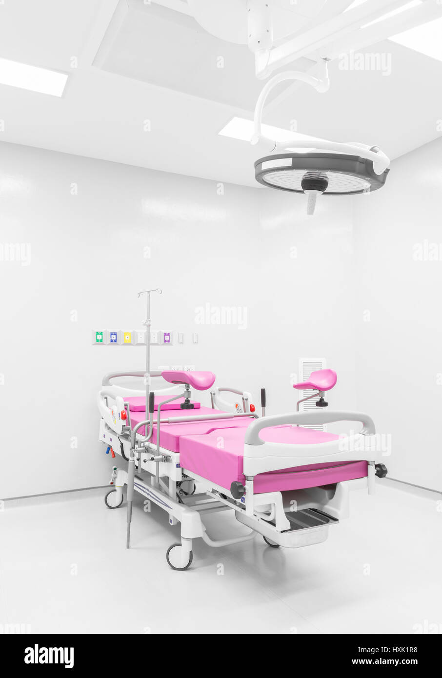 Medical bed in labour room at modern hospital Stock Photo - Alamy