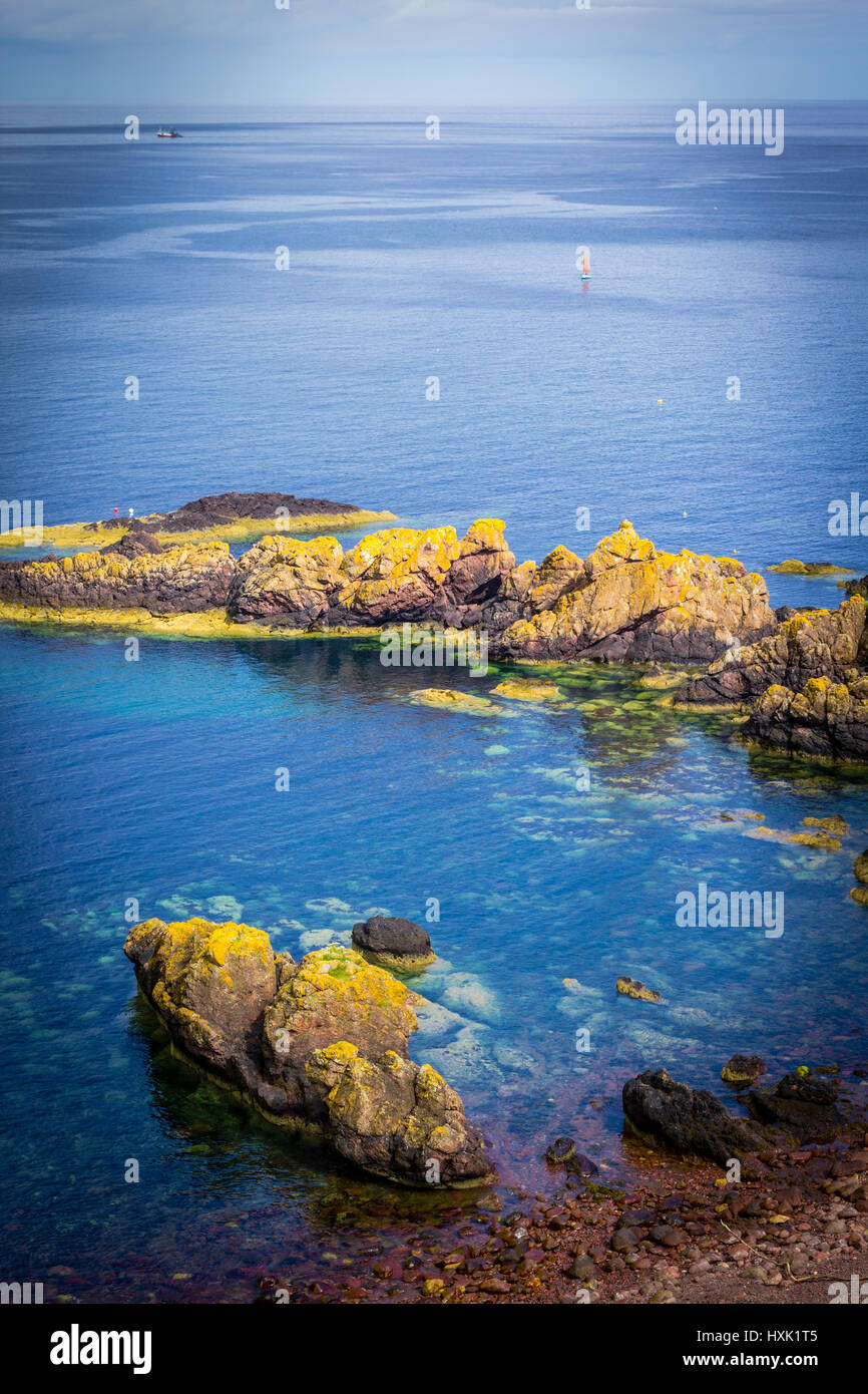 Scottish coastline with beautiful cliffs Stock Photo - Alamy