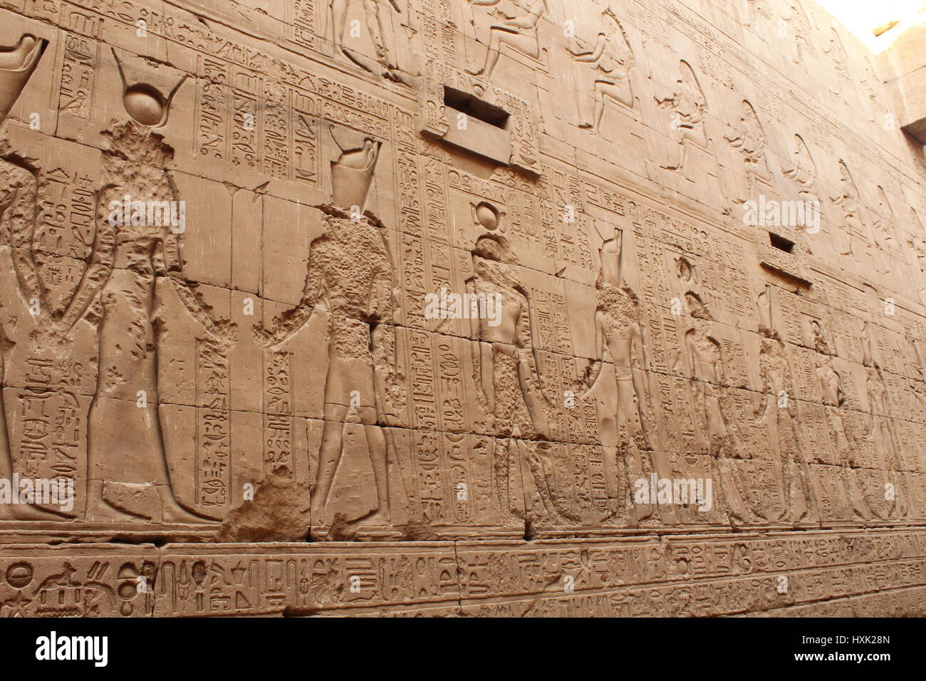 Edfu temple of Horus in Edfu city on the Nile Stock Photo - Alamy