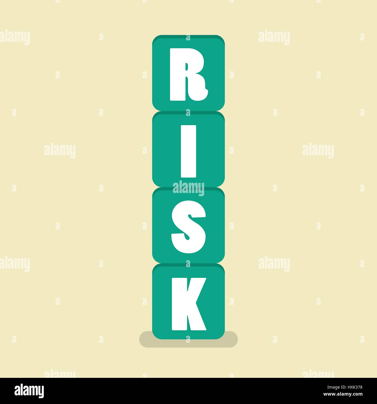 Risk blocks flat style. Vector Illustration Stock Vector Image & Art ...