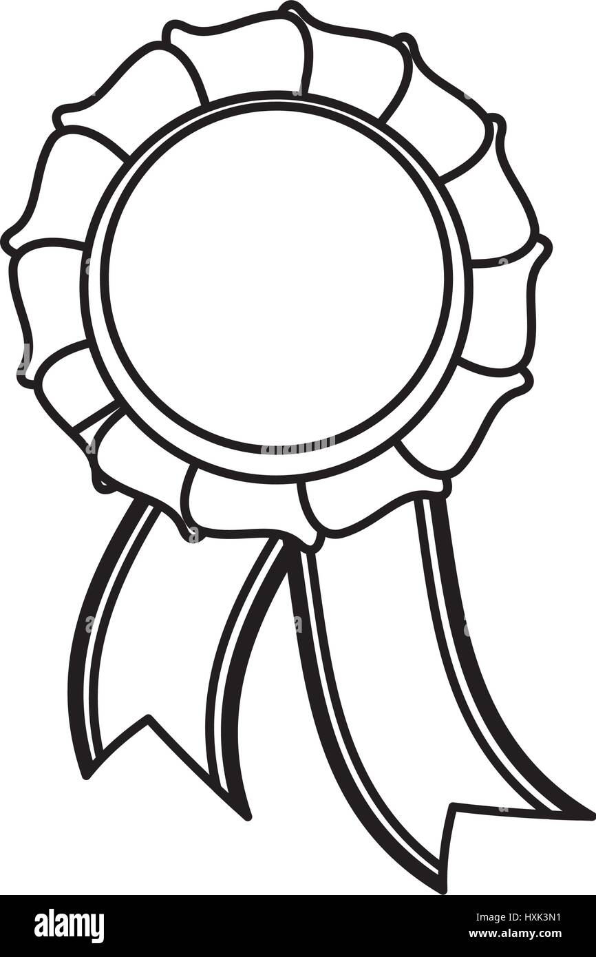Award Ribbon Black And White