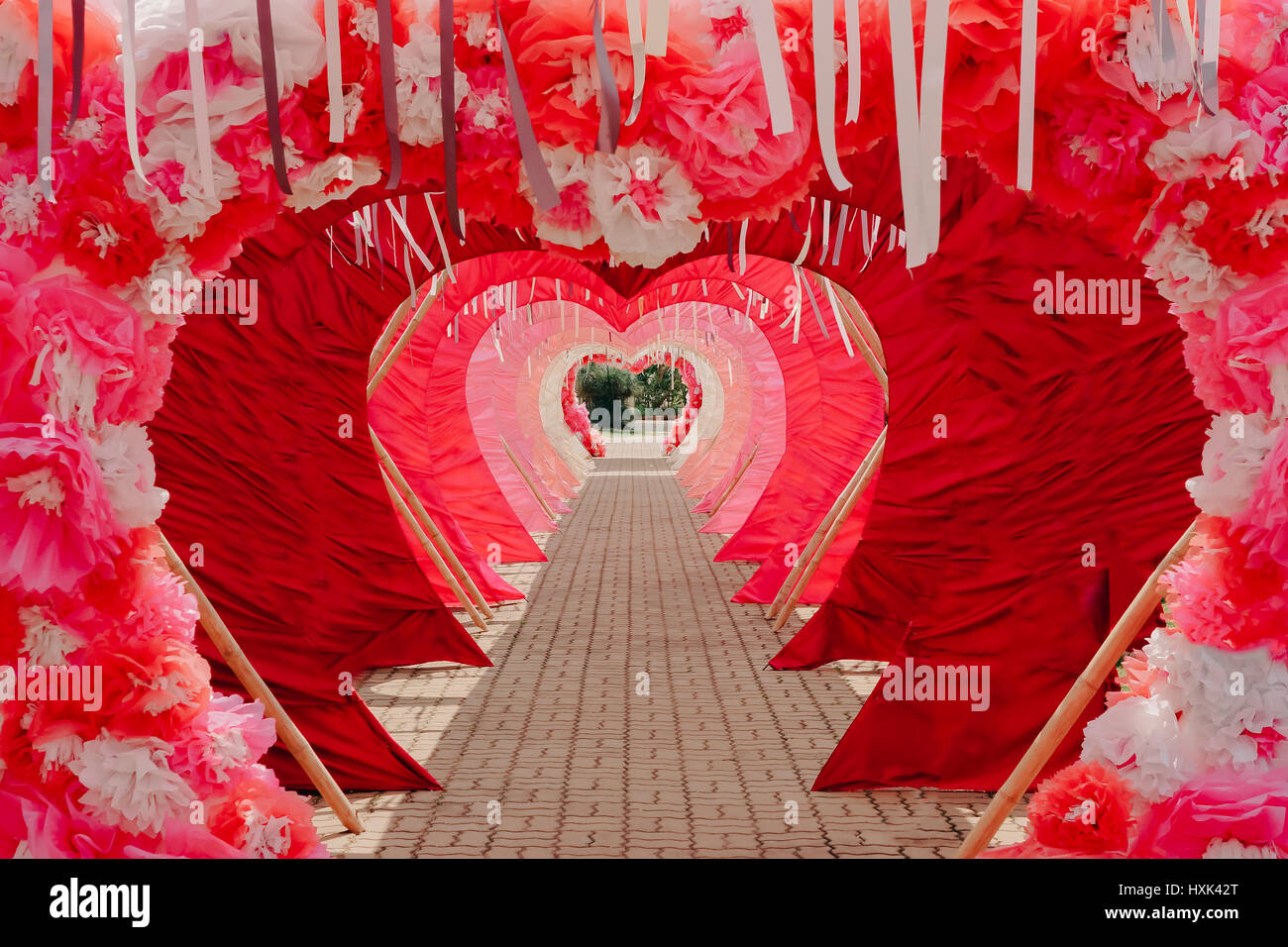 wedding door ceremony with heart shape Stock Photo - Alamy