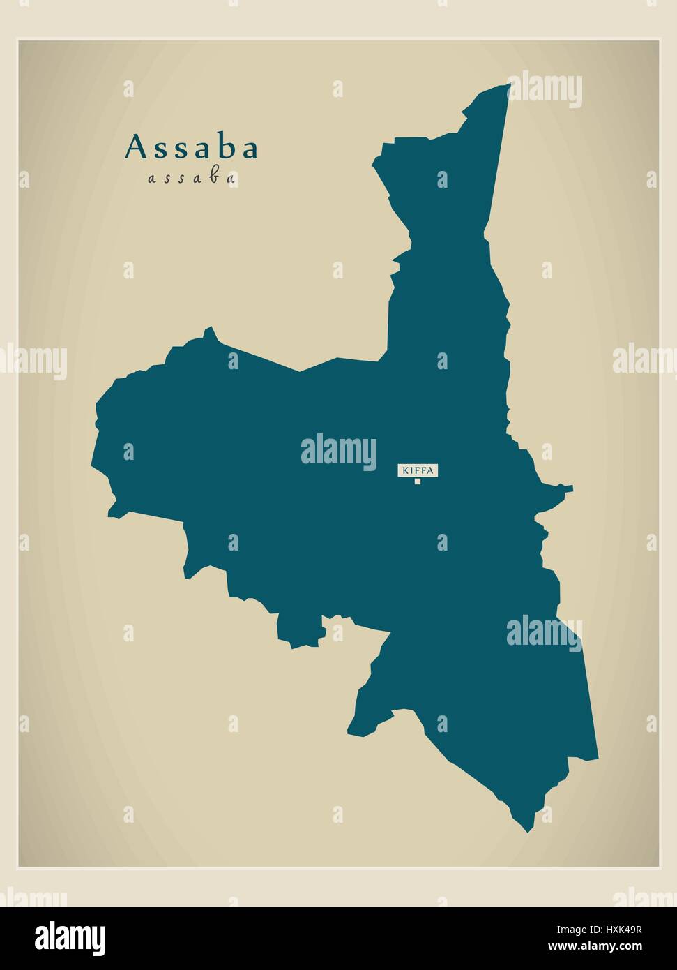 Modern Map - Assaba MR Stock Vector Image & Art - Alamy