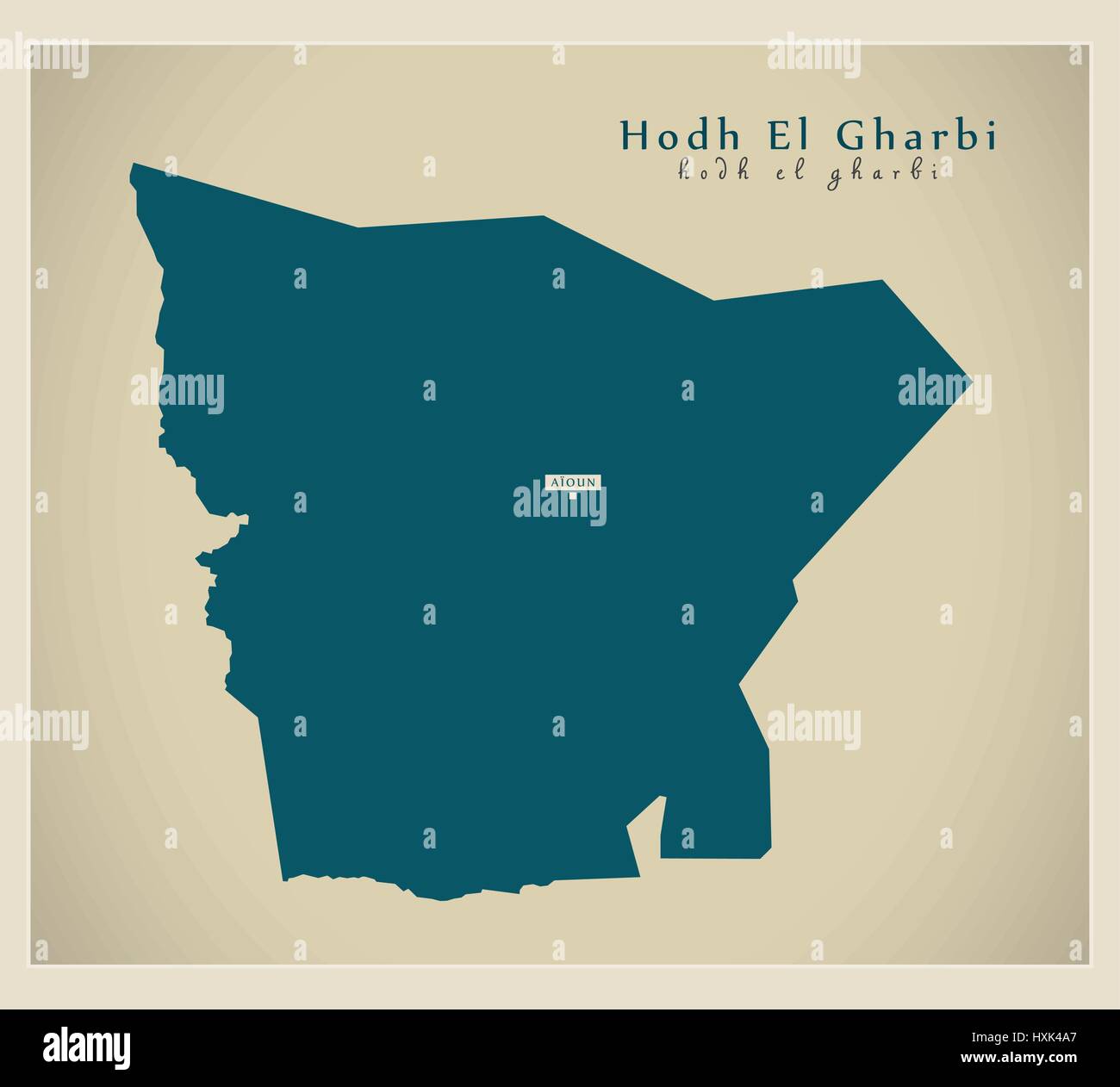 Hodh el gharbi vector map hi-res stock photography and images - Alamy