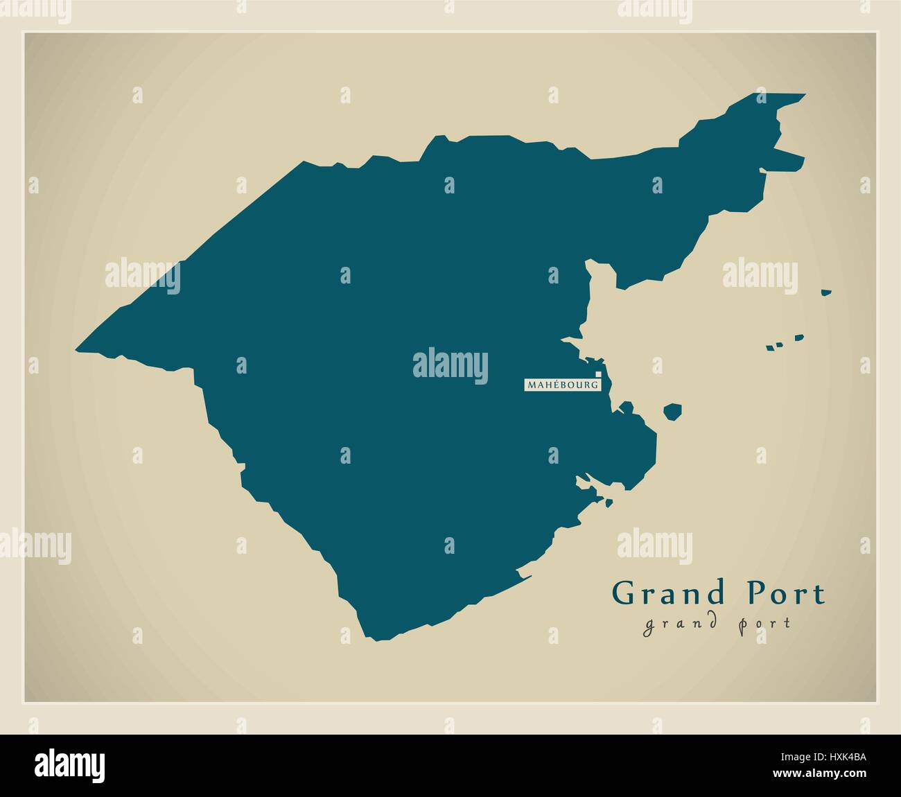 Modern Map - Grand Port MU Stock Vector Image & Art - Alamy