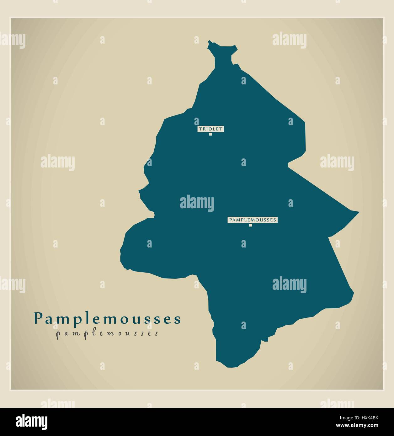 Modern Map - Pamplemousses MU Stock Vector Image & Art - Alamy