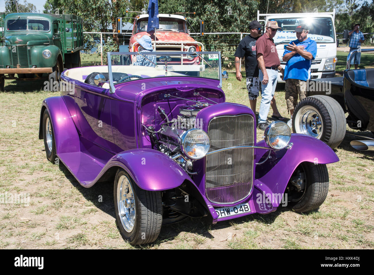 1930s Purple Ford Hot Rod Stock Photo - Alamy
