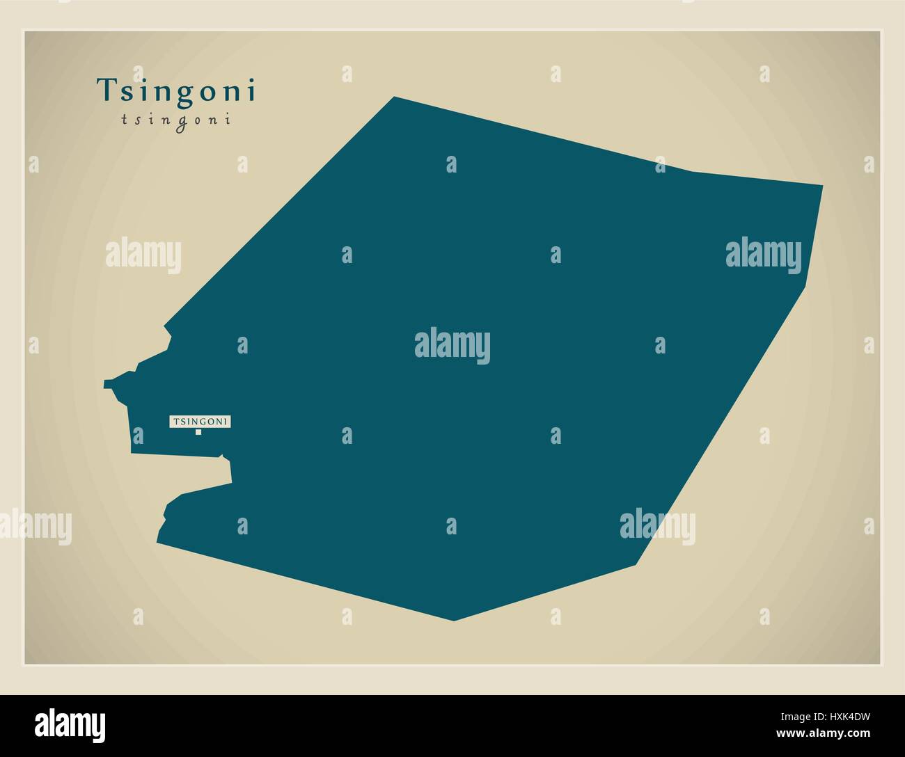 Modern Map - Tsingoni YT Stock Vector Image & Art - Alamy