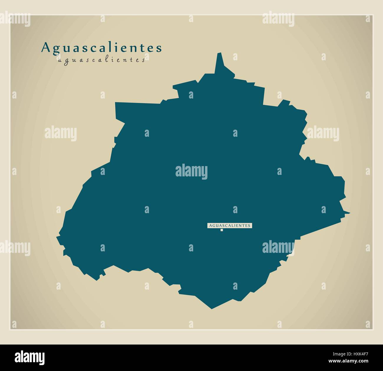 Aguascalientes map hi-res stock photography and images - Alamy