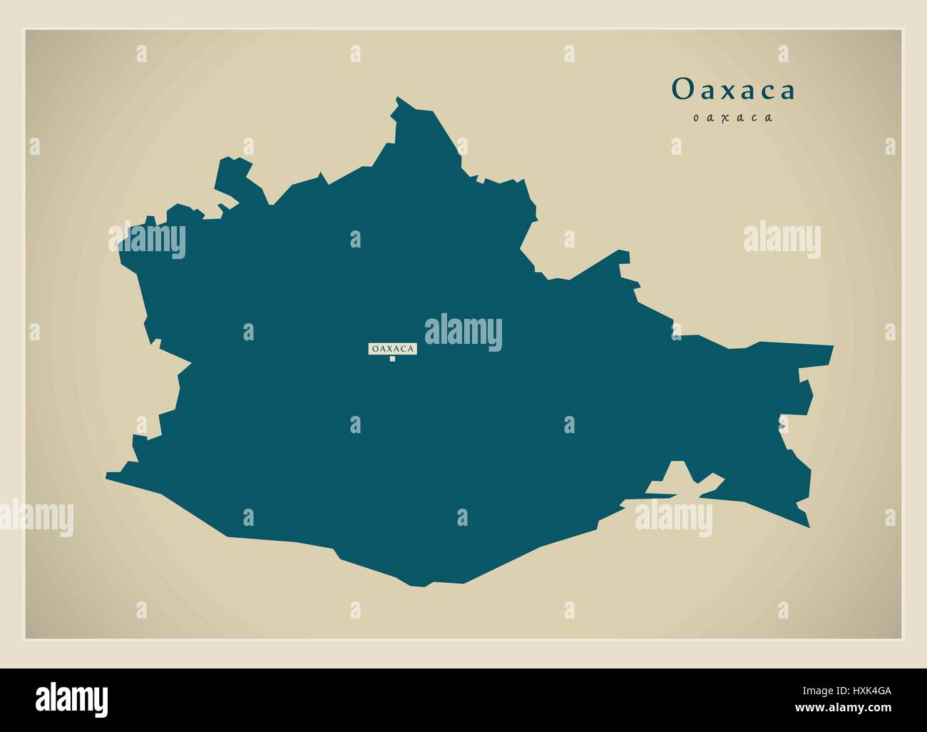 Oaxaca map vector hi-res stock photography and images - Alamy