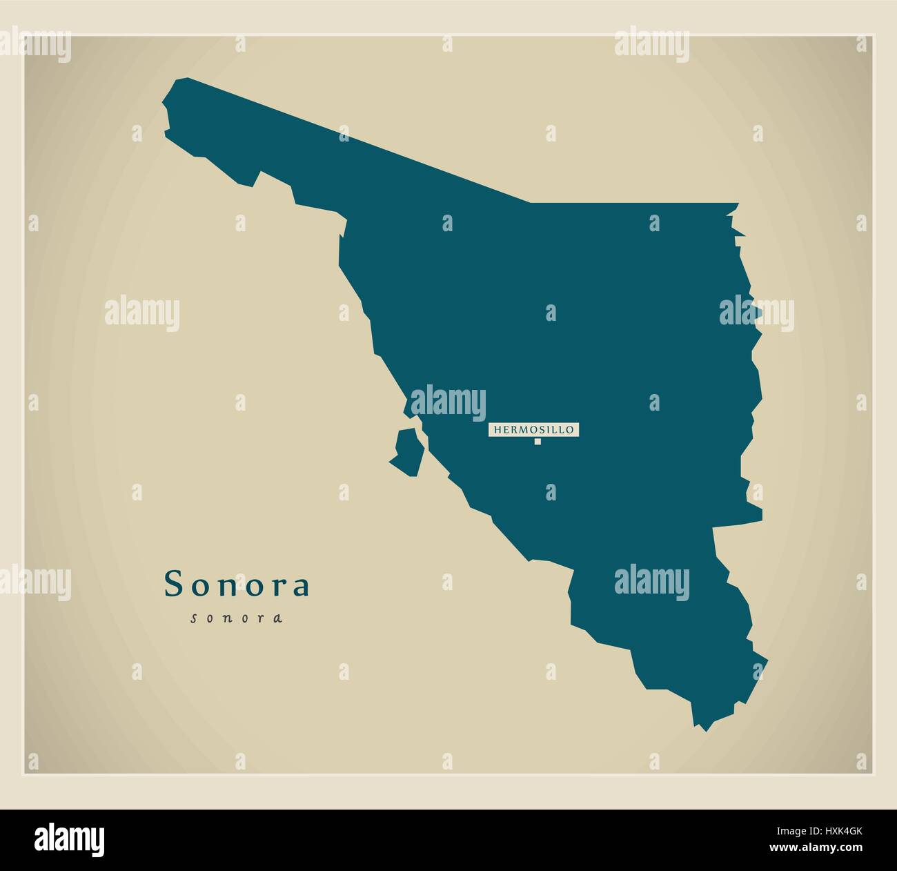 Sonora map hi-res stock photography and images - Alamy