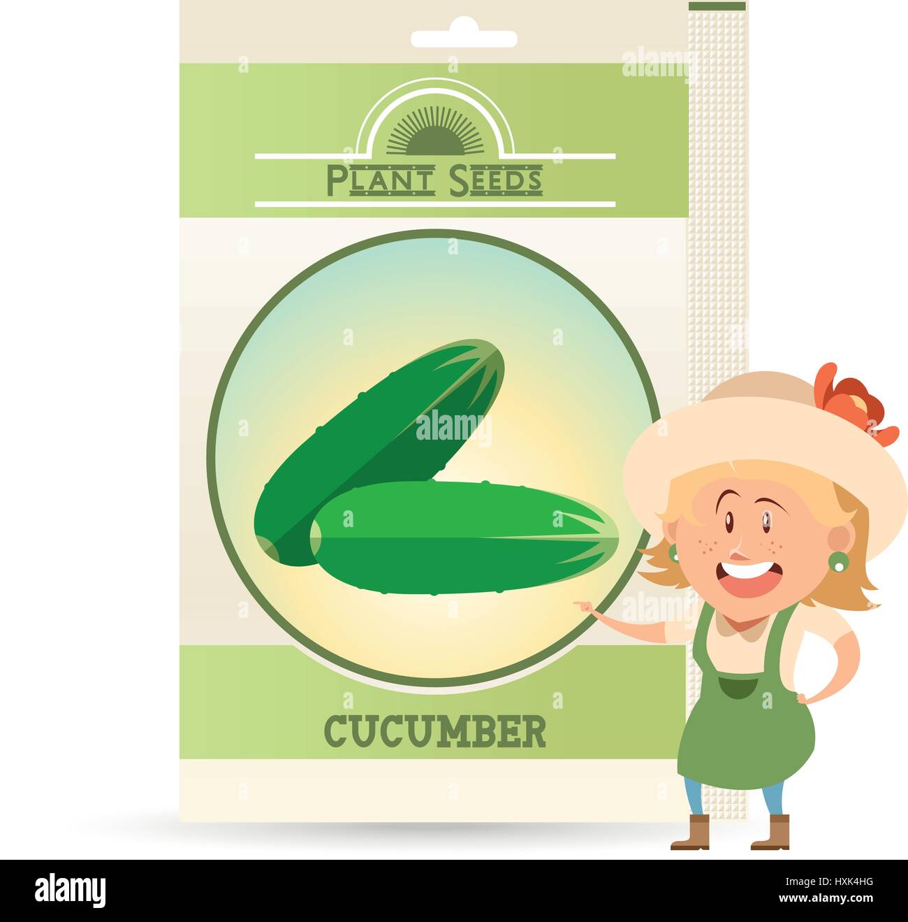 Cucumber plant Stock Vector Images - Alamy