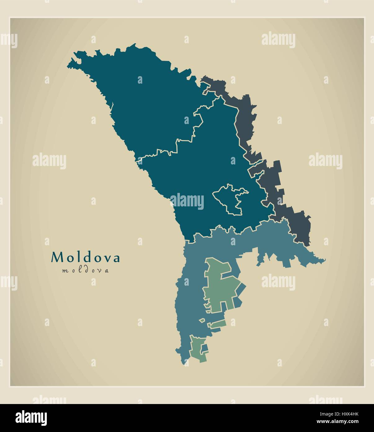 Modern Map - Moldova with development regions MD Stock Vector Image ...