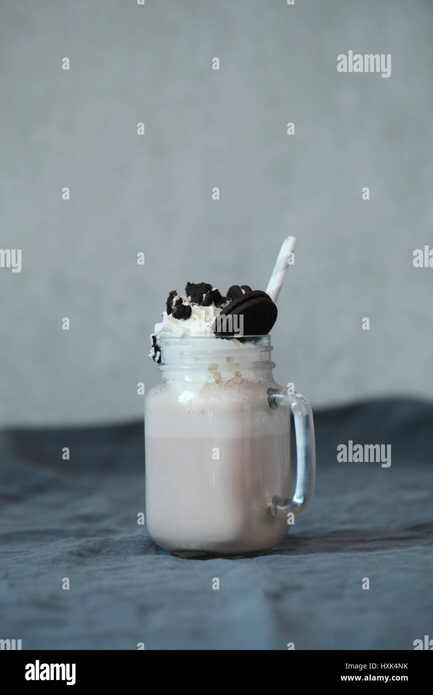 Delicious milkshake on the table Stock Photo - Alamy