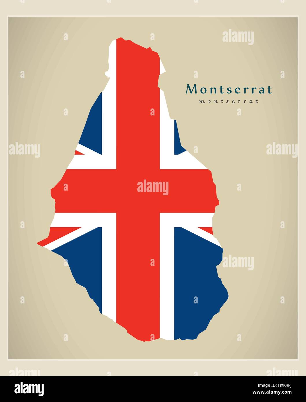Modern Map - Montserrat colored flag MS Stock Vector Image & Art - Alamy