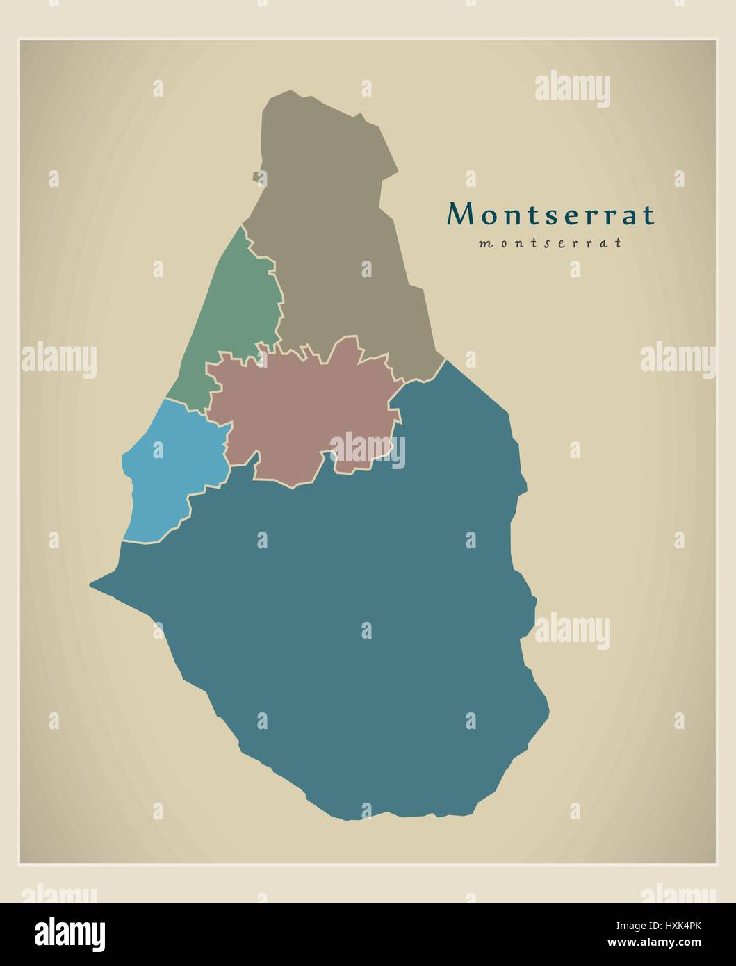 Montserrat trip map hi-res stock photography and images - Alamy