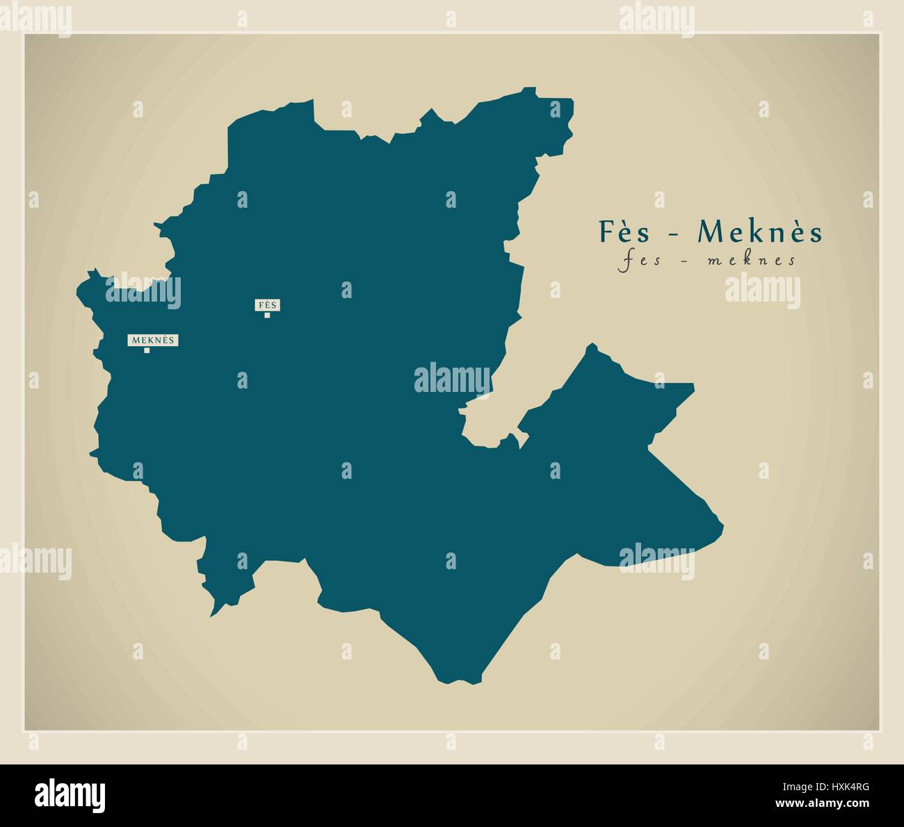 Modern Map - Fes - Meknes MA Stock Vector Image & Art - Alamy