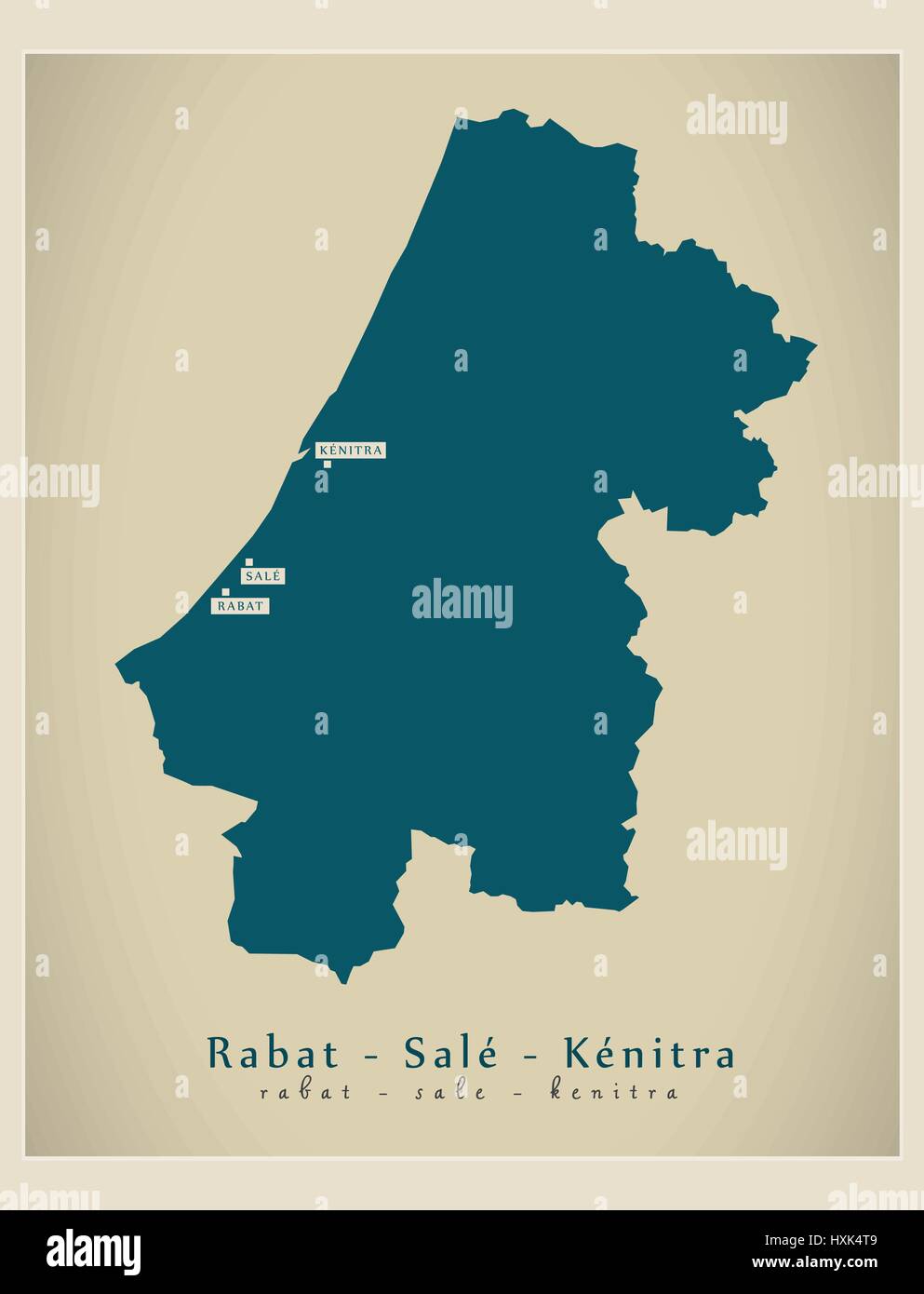 Modern Map - Rabat - Sale - Kenitra MA Stock Vector Image & Art - Alamy