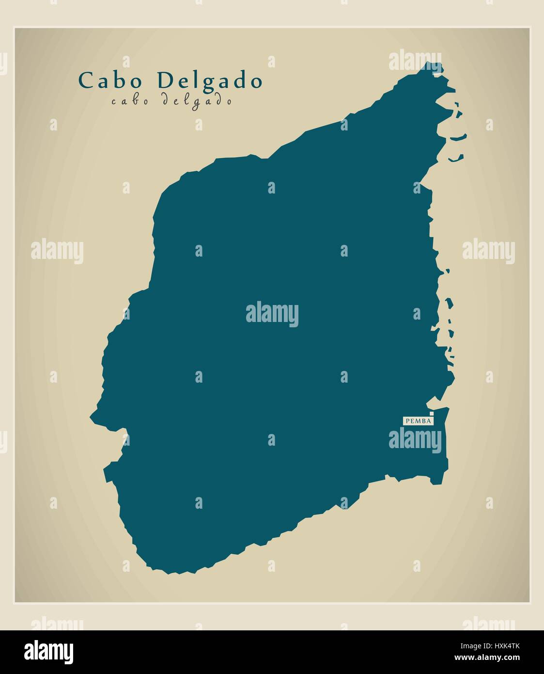Modern Map - Cabo Delgado MZ Stock Vector Image & Art - Alamy