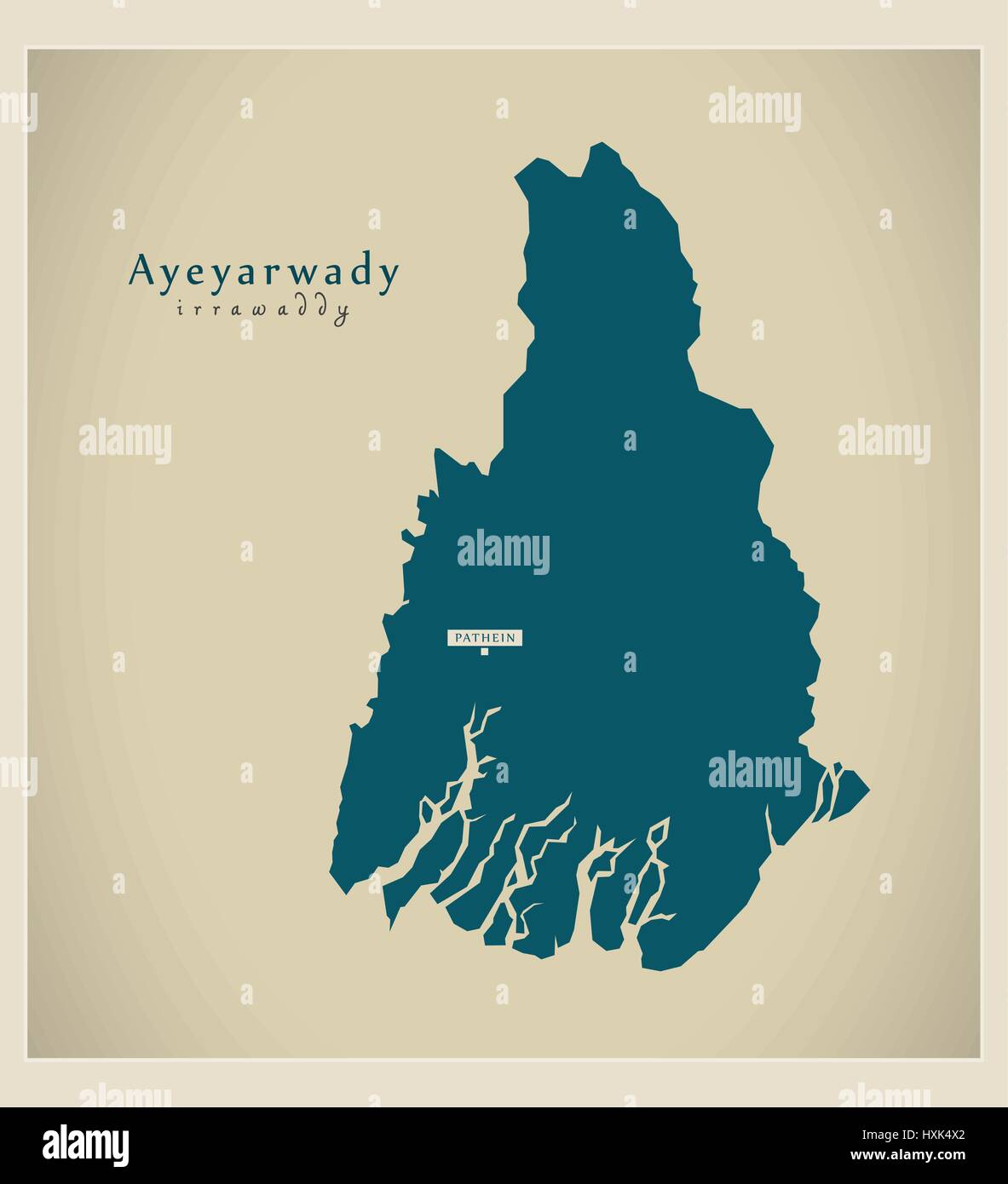 Modern Map - Ayeyarwady MM Stock Vector Image & Art - Alamy