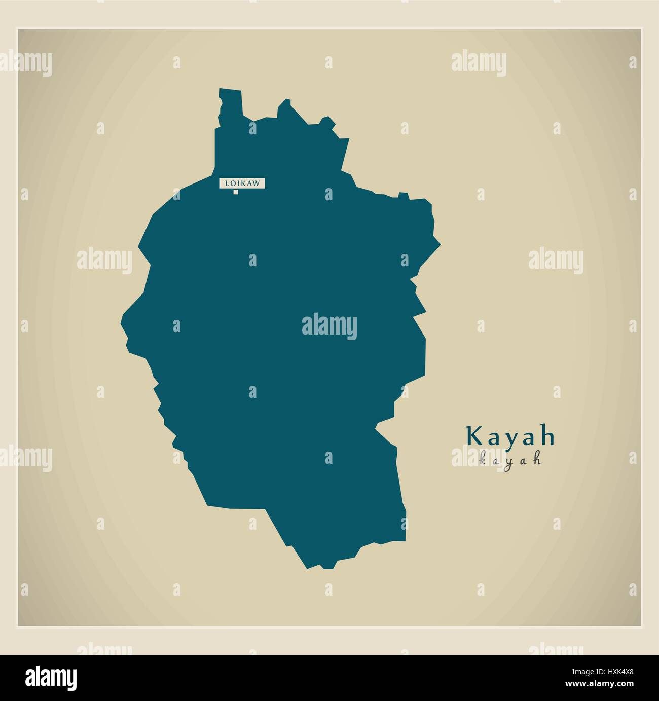 Kayah silhouette map hi-res stock photography and images - Alamy