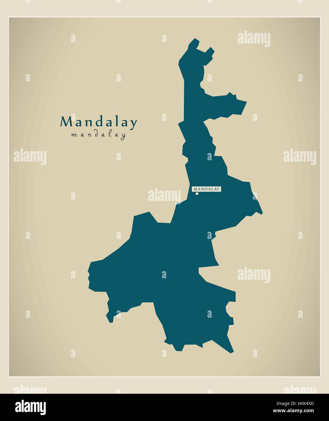 Mandalay map hi-res stock photography and images - Alamy