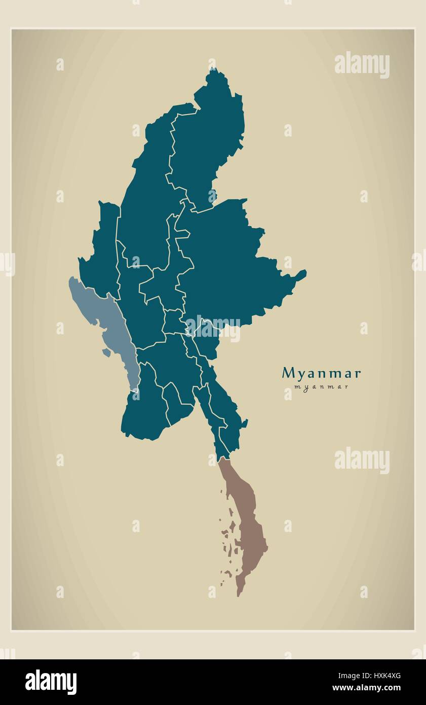 Myanmar map hi-res stock photography and images - Alamy