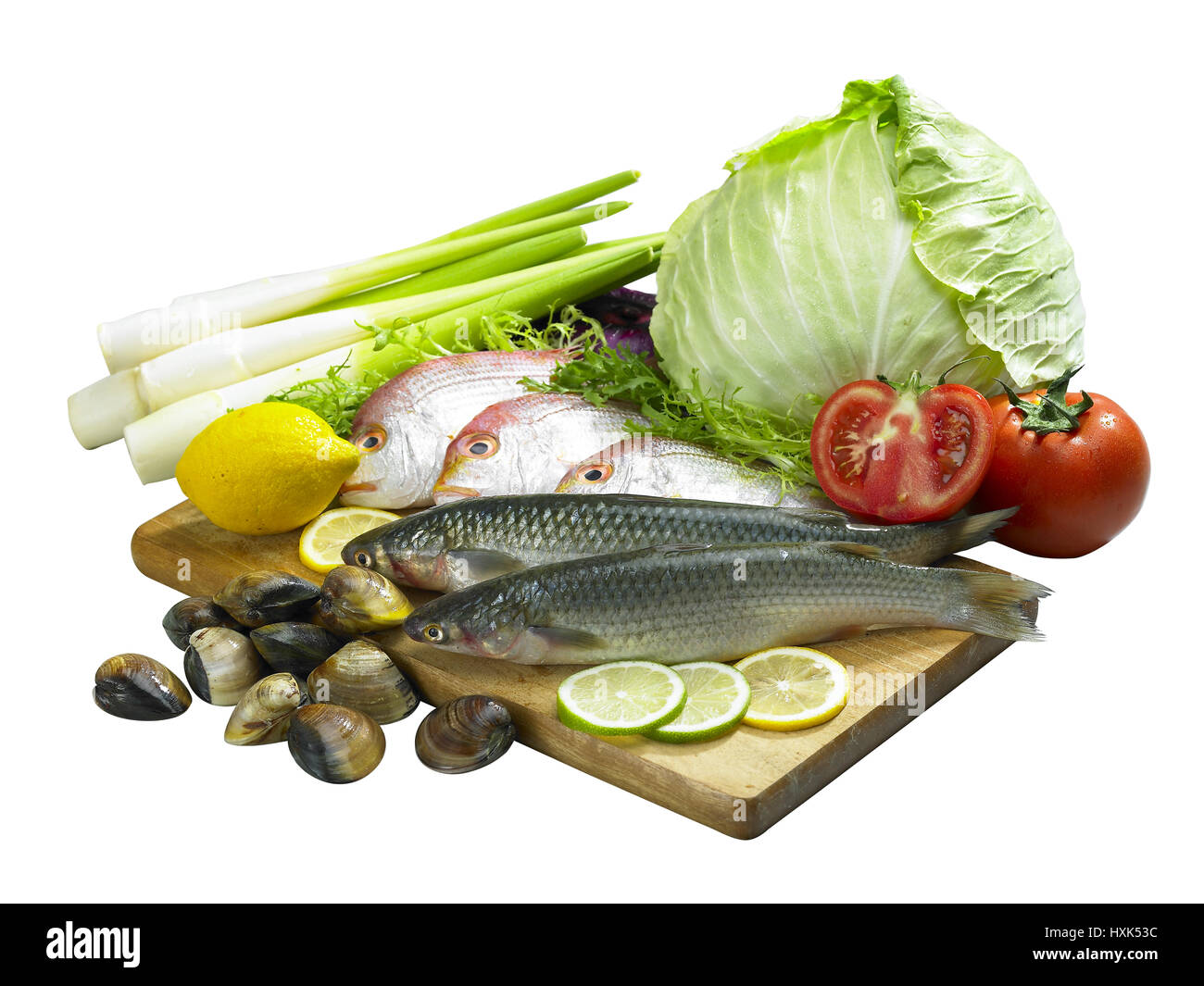 Fresh Meat & Seafood Stock Photo - Alamy