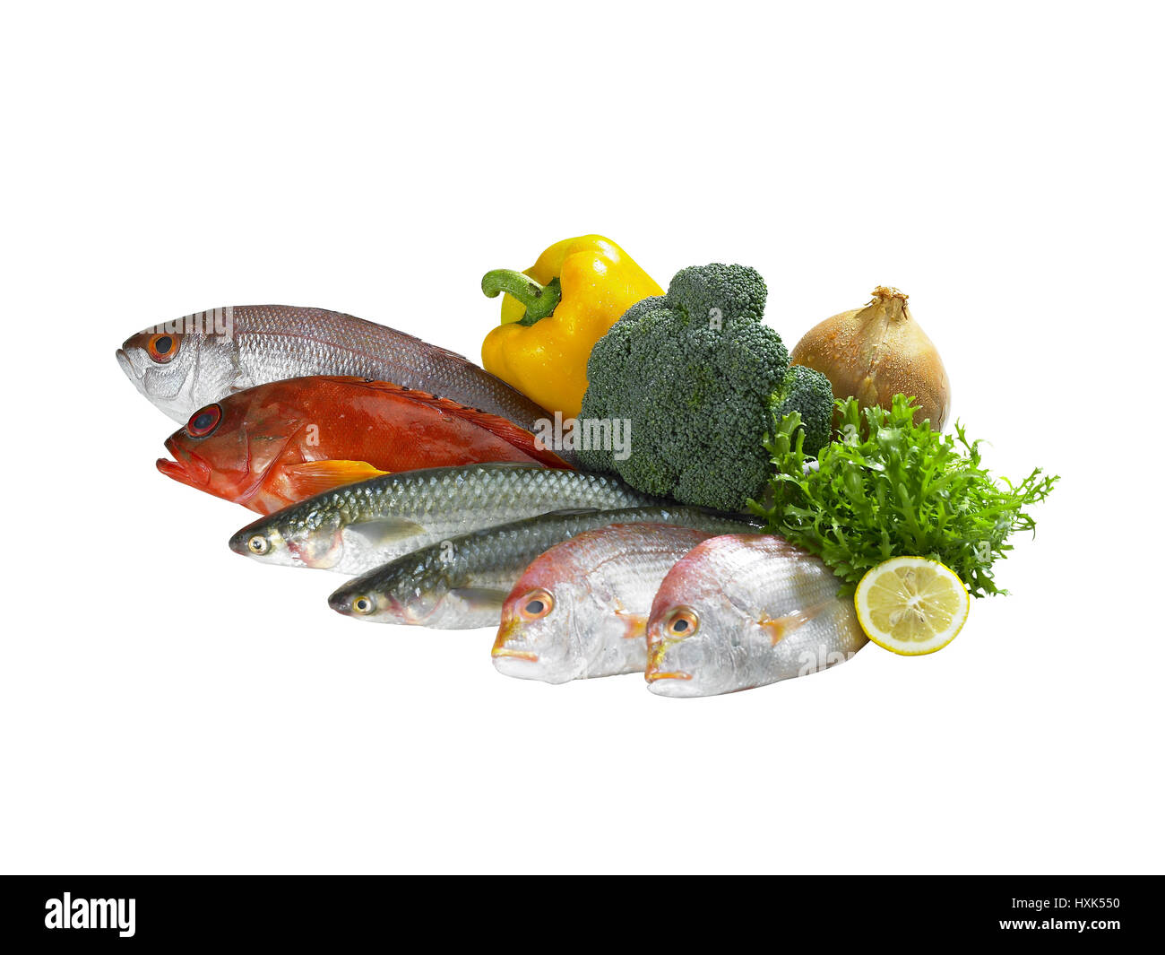 Fresh Meat & Seafood Stock Photo - Alamy