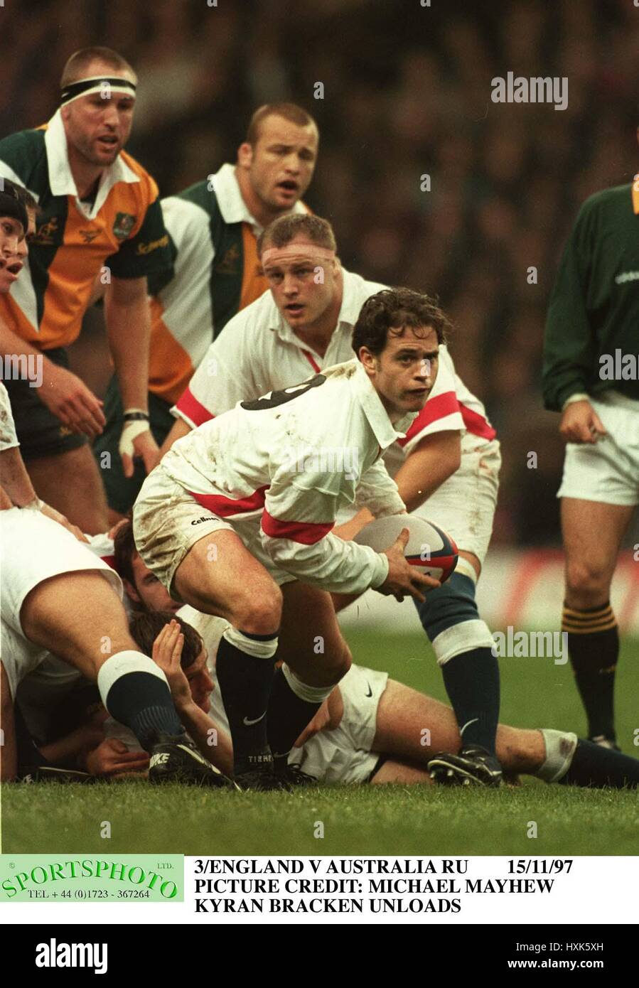 KYRAN BRACKEN ENGLAND V AUSTRALIA 15 November 1997 Stock Photo - Alamy