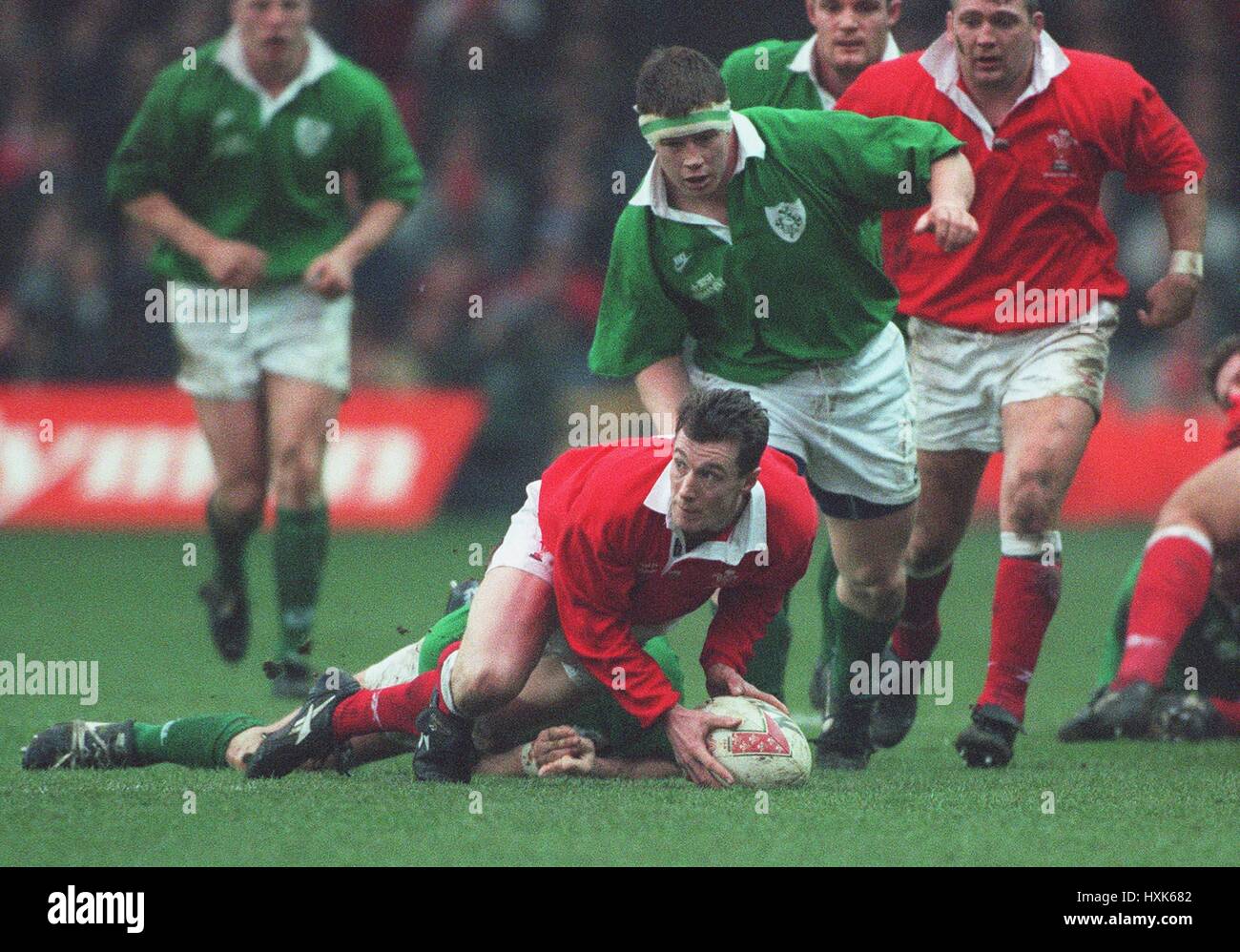 ROBERT HOWLEY IN ACTION WALES V IRELAND FIVE NATIONS 05 February 1997 ...