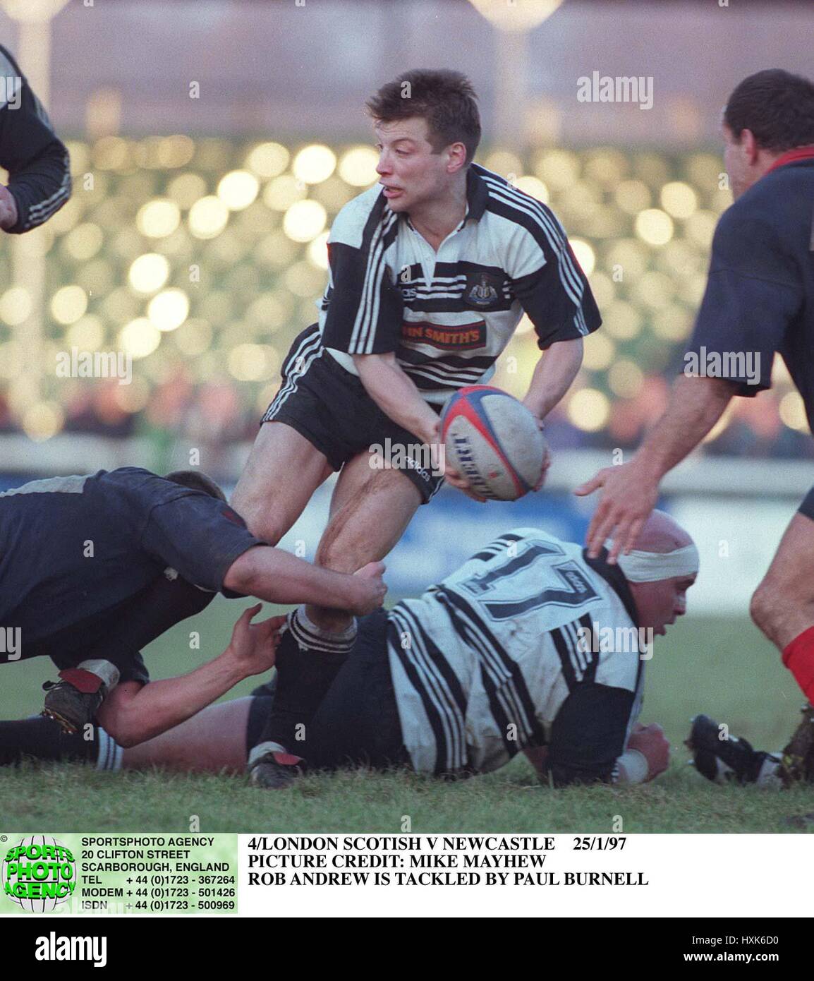 ROB ANDREW & PAUL BURNELL LONDON SCOTTISH V NEWCASTLE 25 January 1997 ...