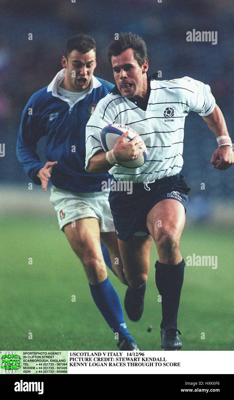 KENNY LOGAN RACES THROUGH TO SCORE HIS 2ND SCOTLAND V ITALY 14 December ...