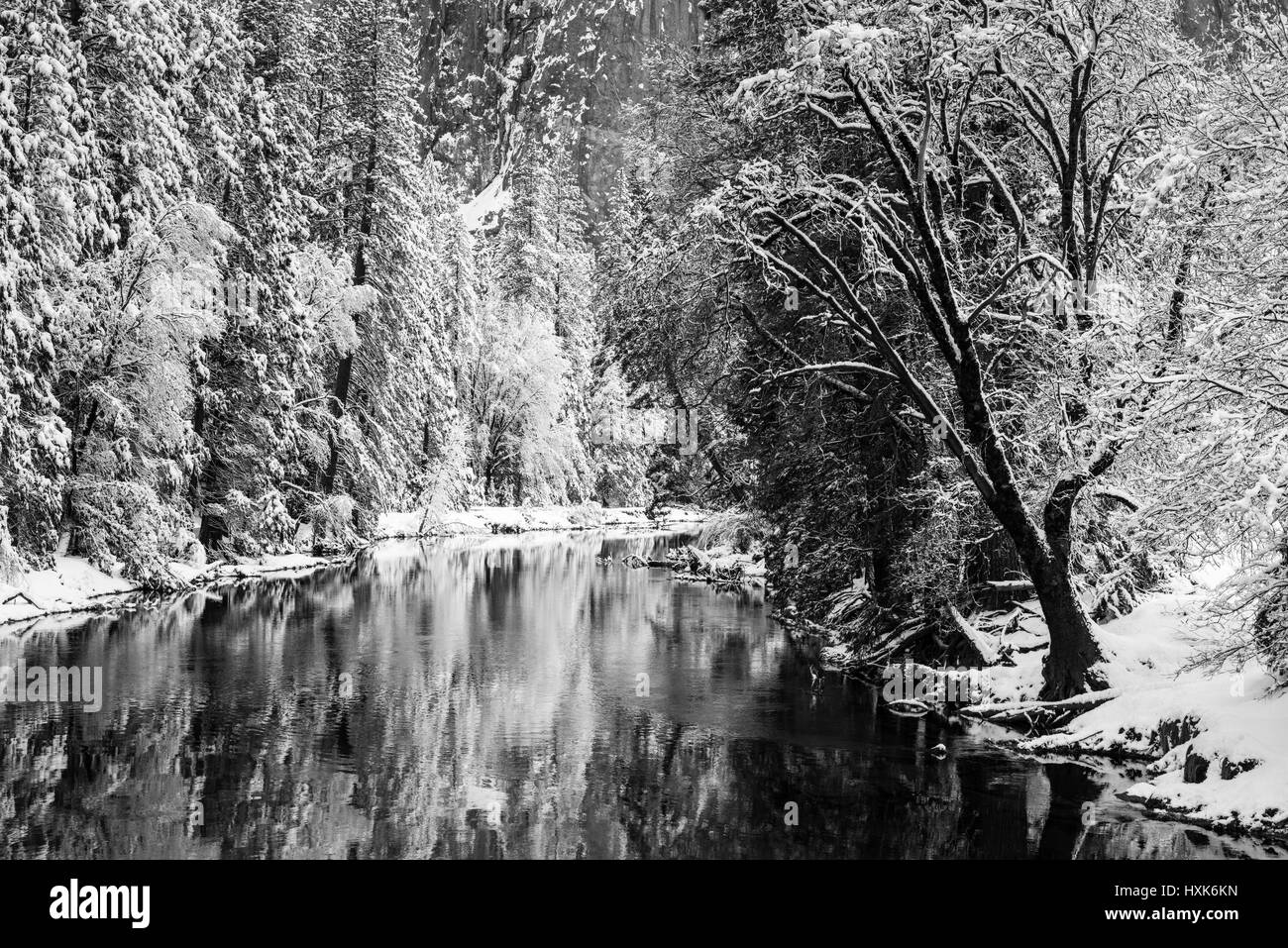Merced wild and scenic river Black and White Stock Photos & Images - Alamy