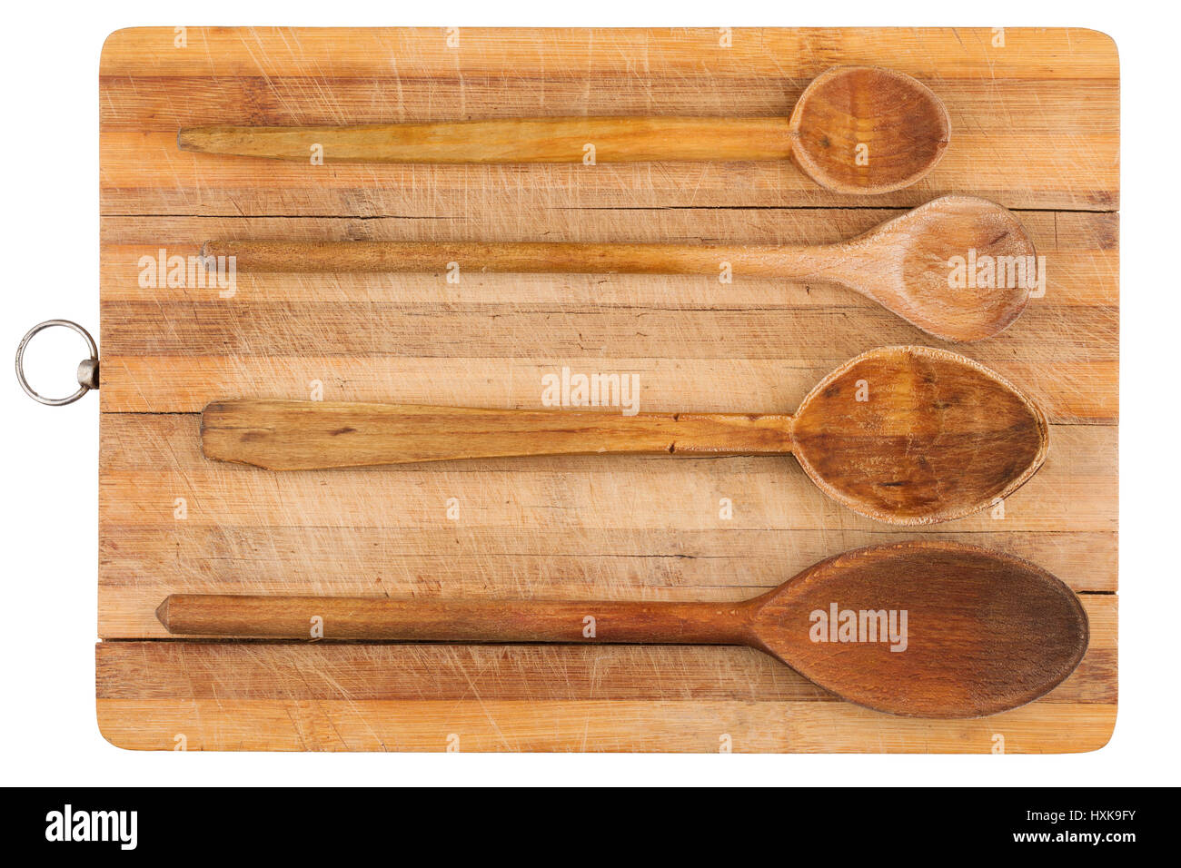 top view of hand crafted wooden kitchen spoons in many sizes and shapes ...