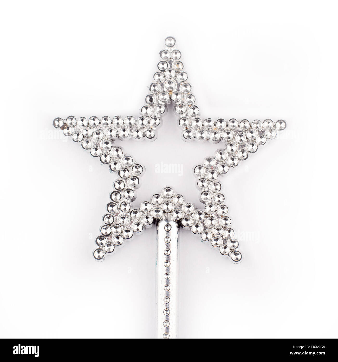 front view of crystal shiny star wand isolated on white background ...