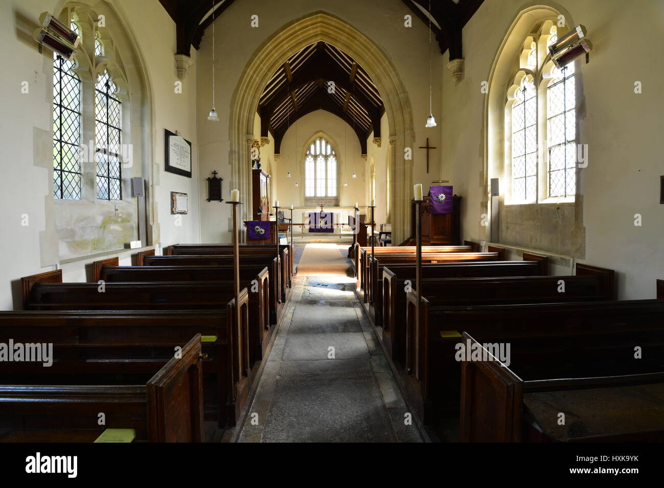 The inside of the church at Lulworth in England Stock Photo - Alamy