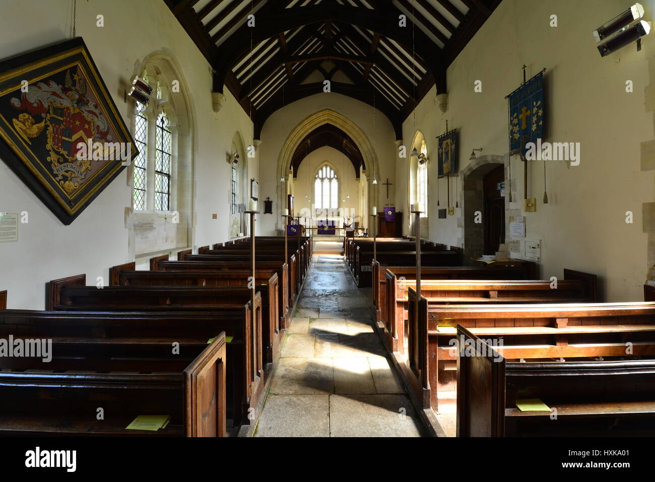 The inside of the church at Lulworth in England Stock Photo - Alamy