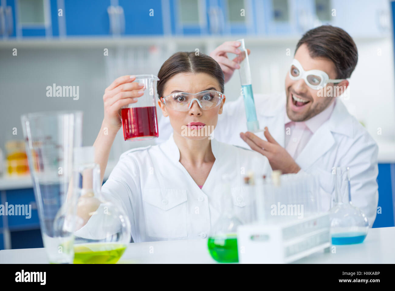 Excited scientists hi-res stock photography and images - Alamy