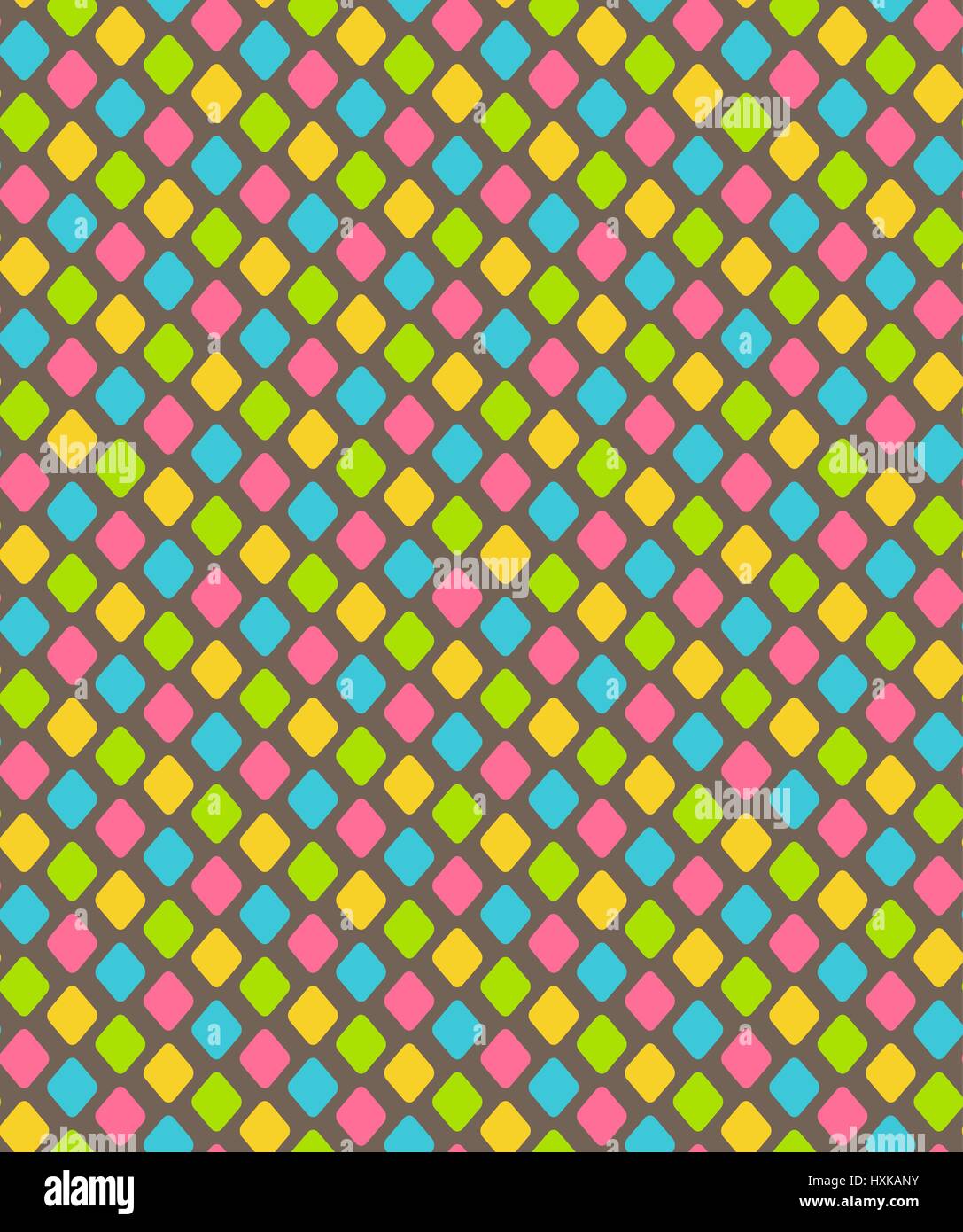 Bright fun abstract diamond shape seamless pattern Stock Vector Image ...