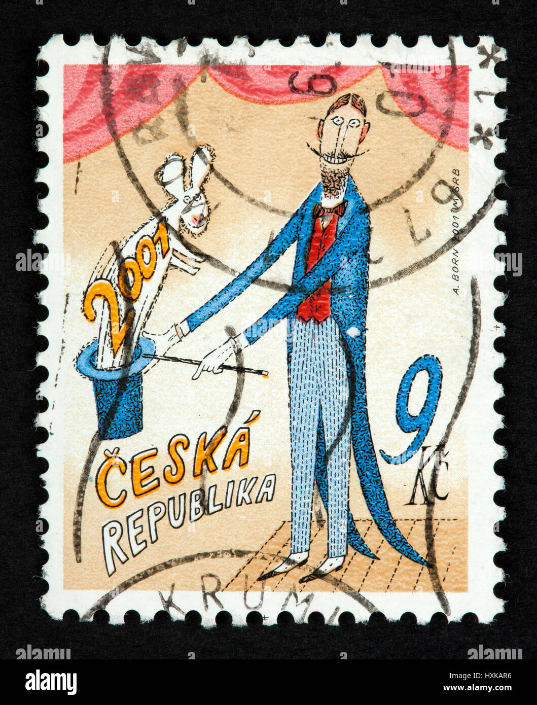 Czech postage stamp Stock Photo - Alamy