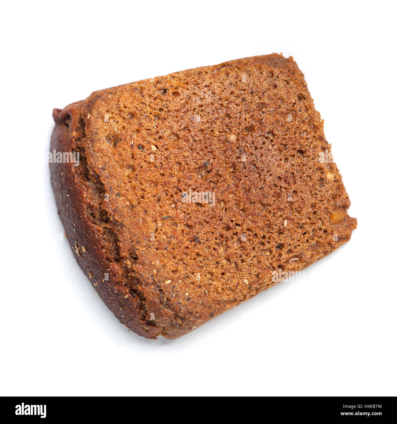 Brown bread slice isolated on white background Stock Photo - Alamy
