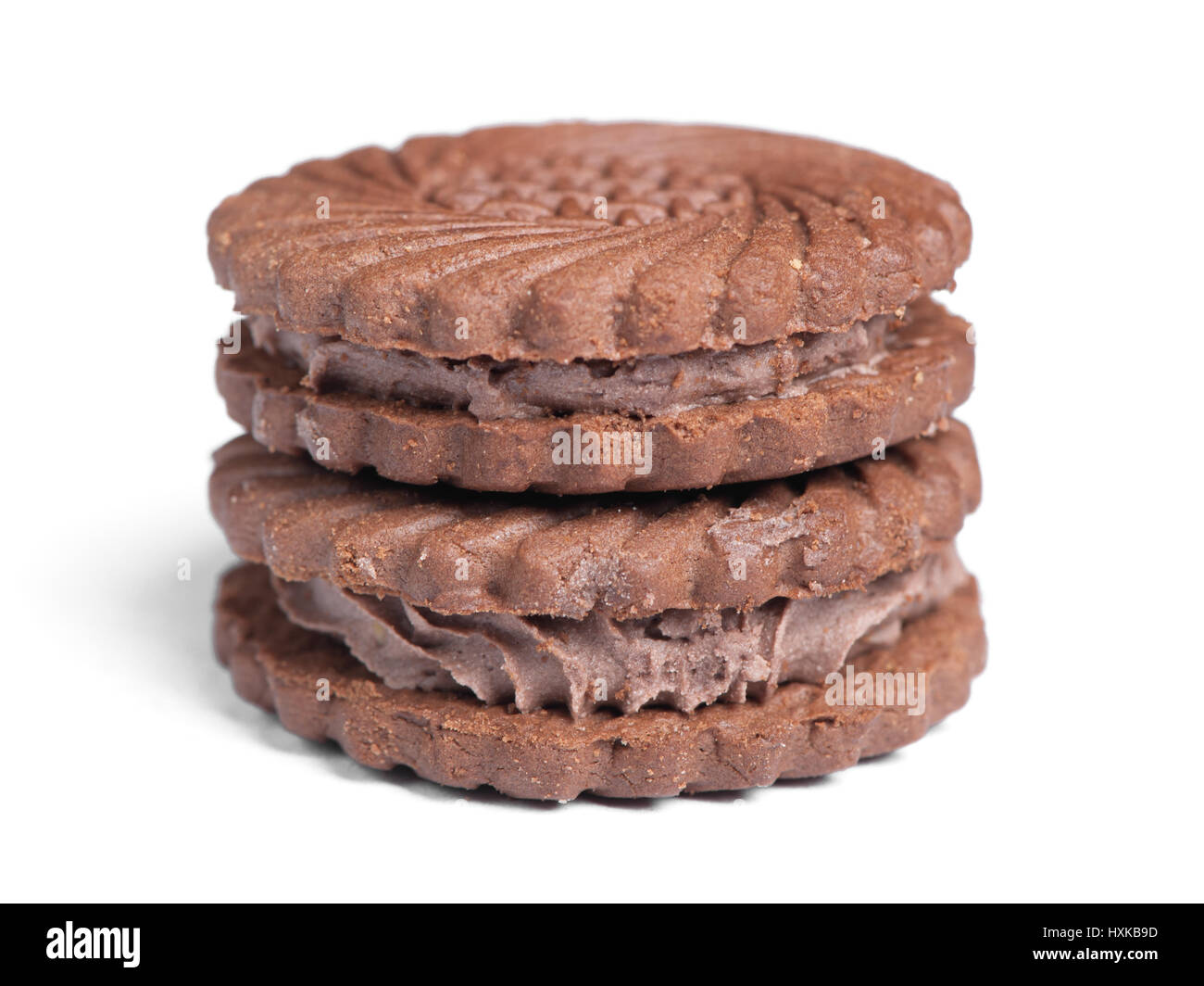 Cookies with filling isolated on white background Stock Photo - Alamy