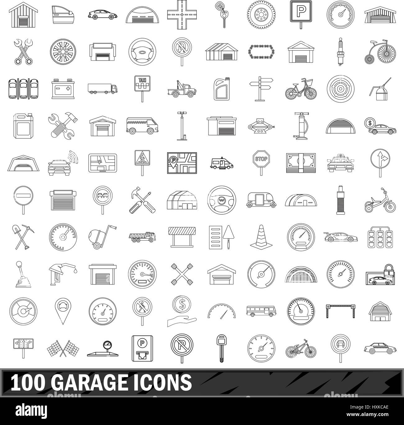100 garage icons set, outline style Stock Vector Image & Art - Alamy 100 garage icons set, outline style Stock Vector Image & Art - Alamy