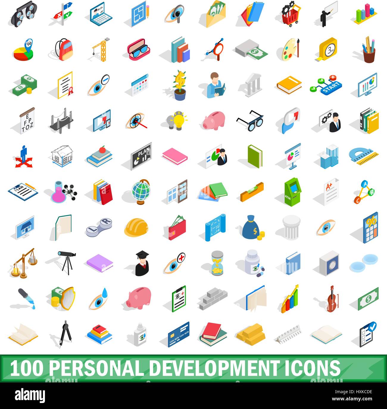100 personal development icons set Stock Vector Image & Art - Alamy