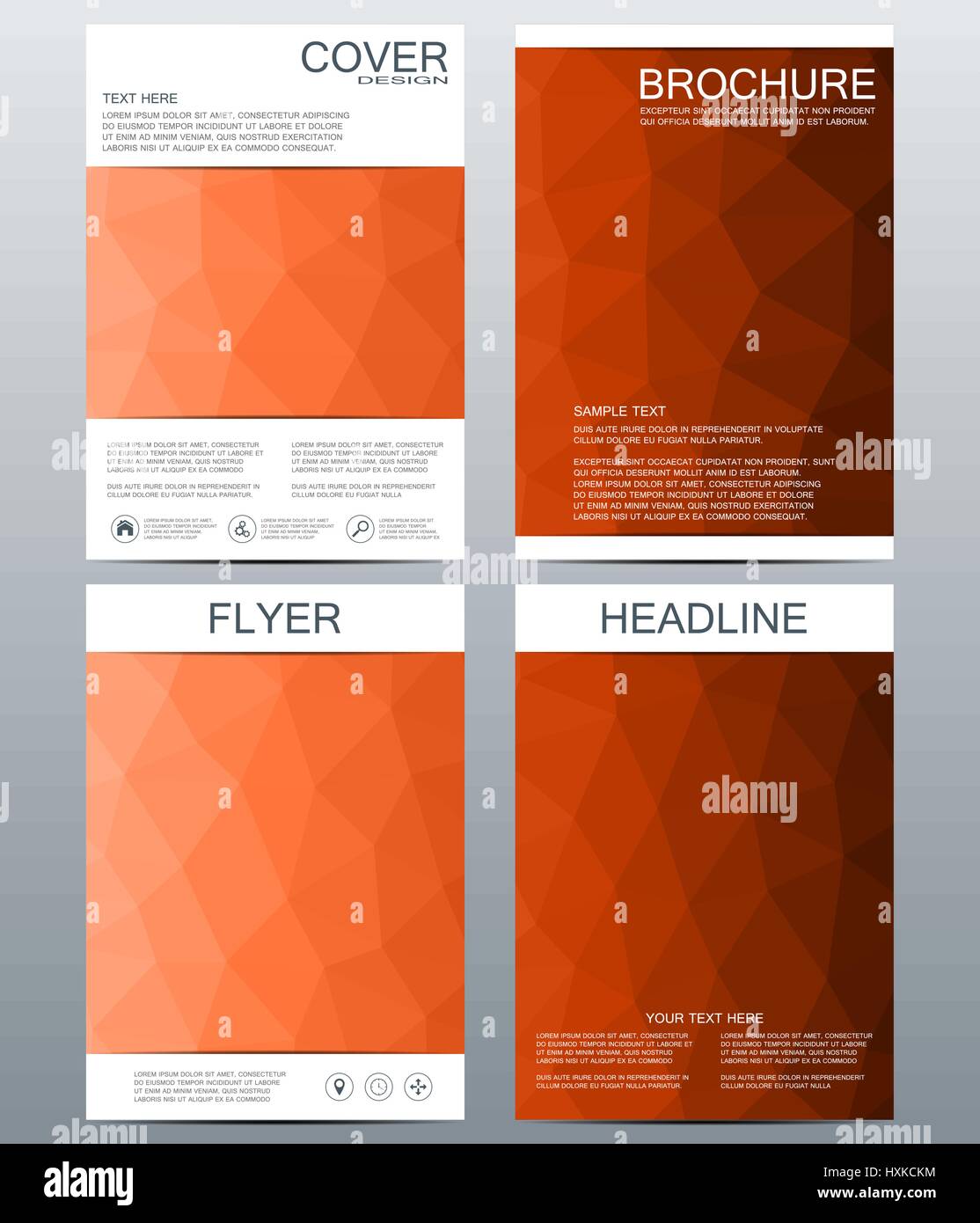 Vector brochure template, flyer, cover magazine in A4 size. Business abstract background with ...