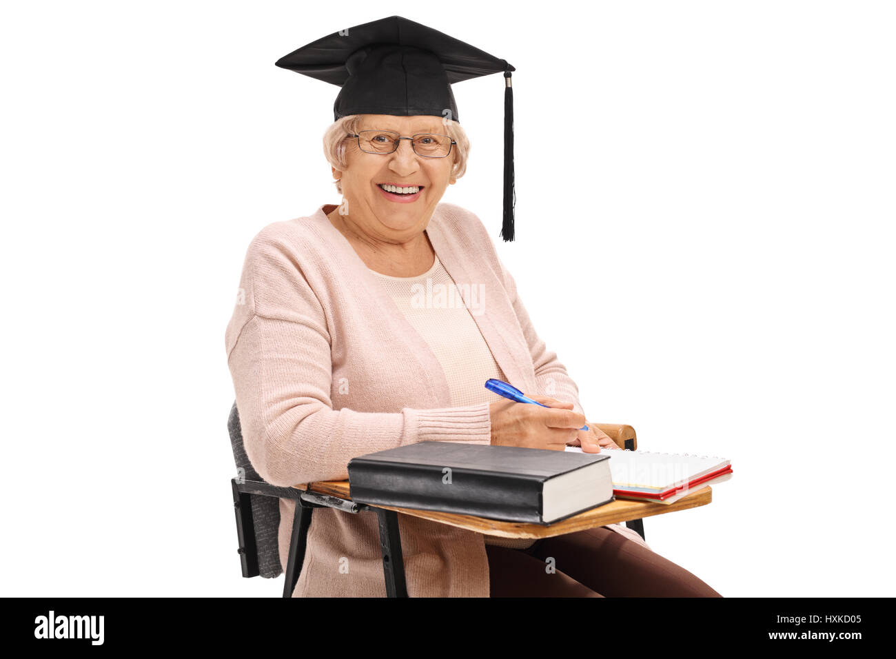 Elderly person student classroom hi-res stock photography and images ...