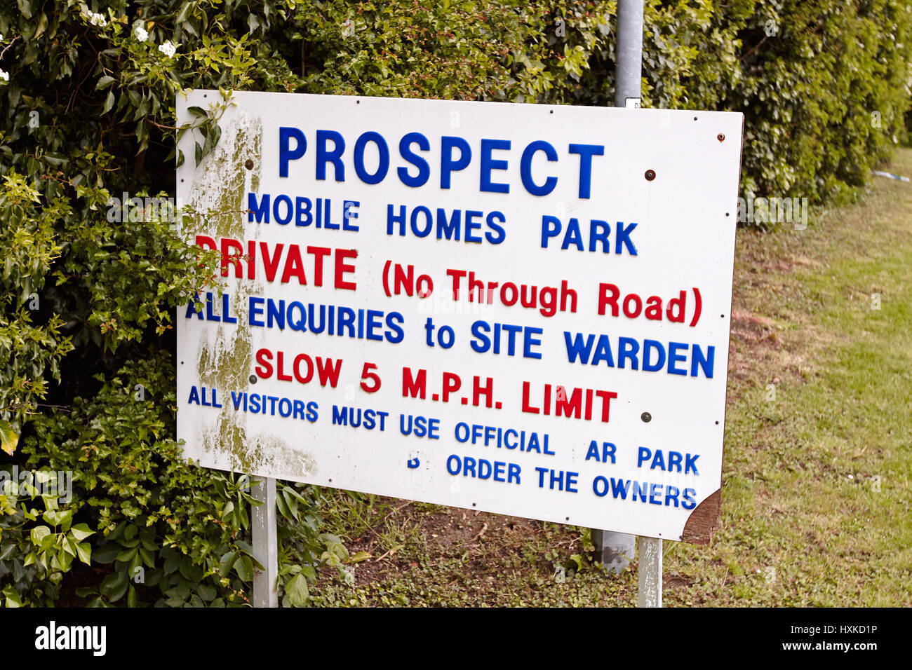 Caravan park sign hi-res stock photography and images - Alamy