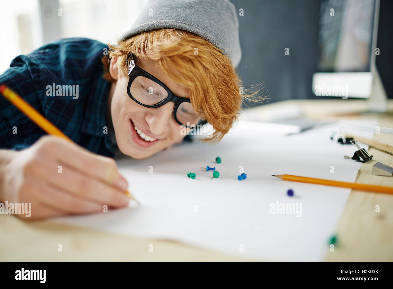 Young Creative Artist At Work Stock Photo - Alamy