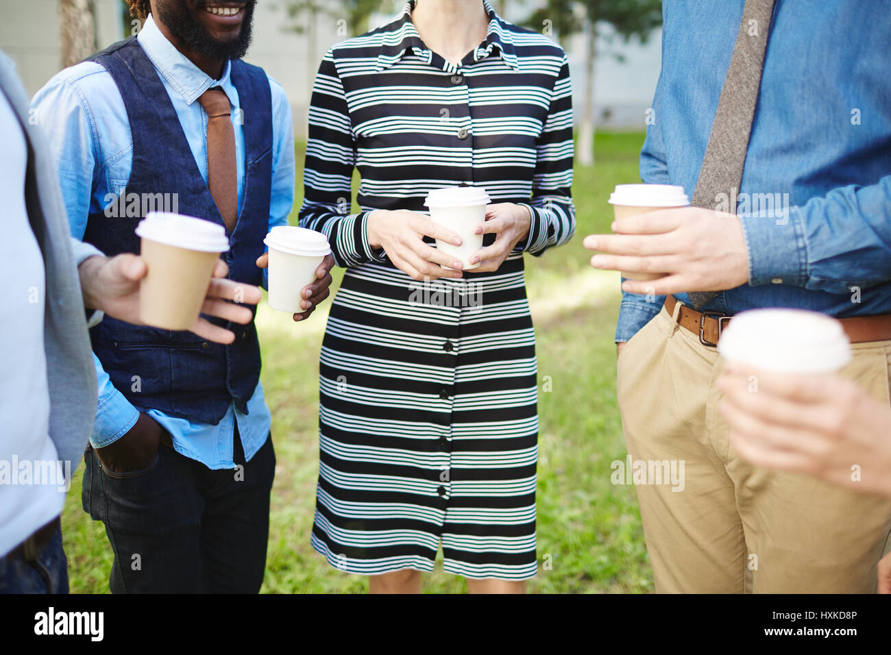 Having good time during coffee break Stock Photo - Alamy
